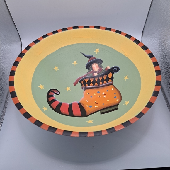 Holiday | Handpainted Folk Art Witch Bowl | Poshmark